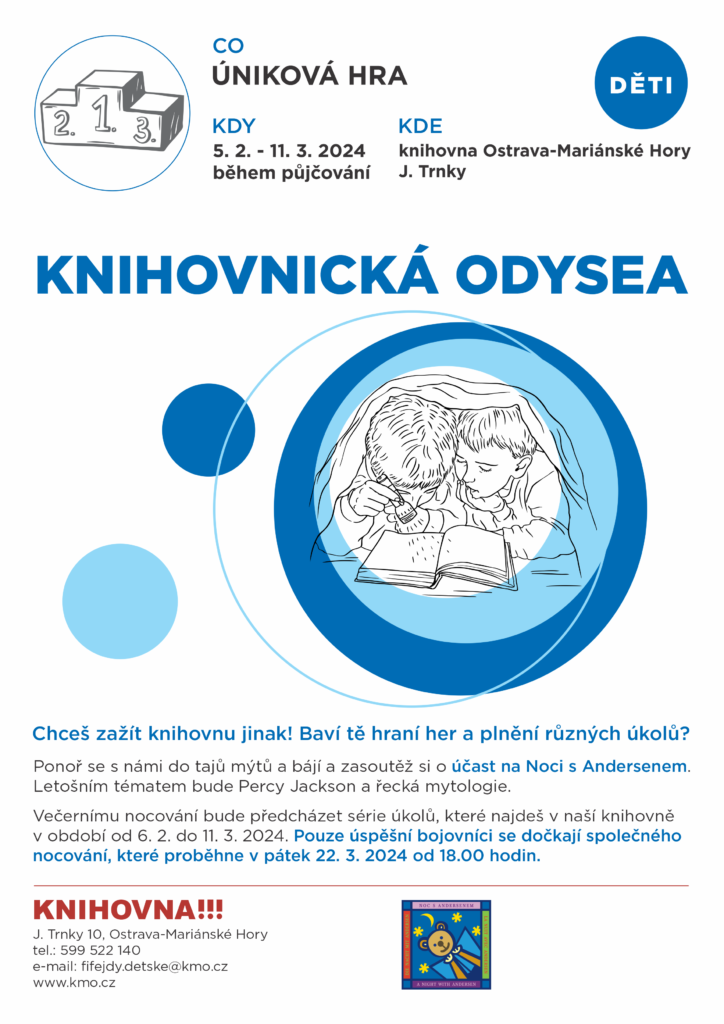 Knihovna města Ostravy – Žijeme knihami – žijte s námi - Knihovnická Odysea – Noc s Andersenem